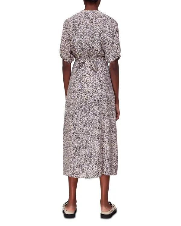 Whistles Dashed Leopard Midi Dress