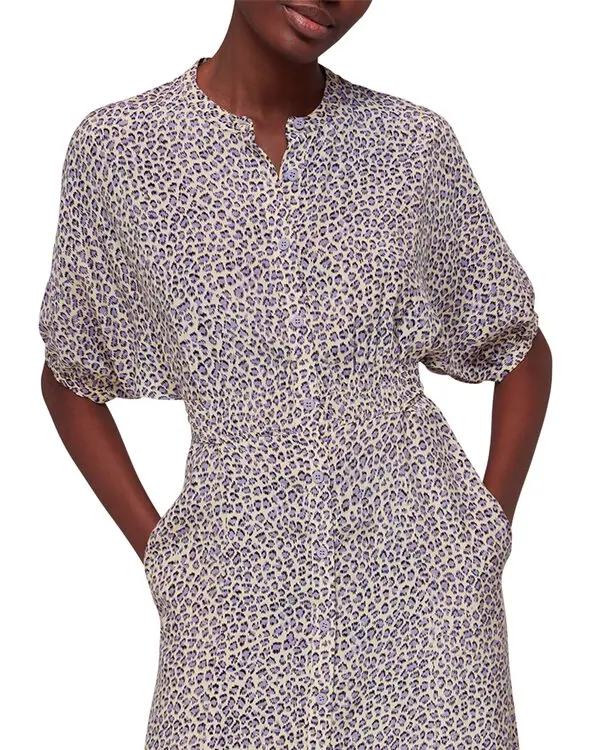 Whistles Dashed Leopard Midi Dress