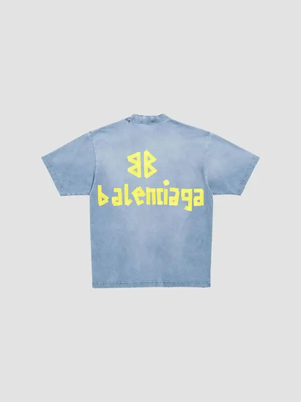 Balenciaga Tape Type T-shirt Fit - Faded Blue