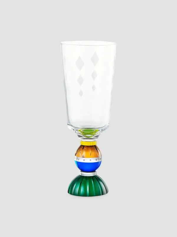 REFLECTIONS COPENHAGEN Ascot 2-piece Tall Crystal Glass Set - Silver