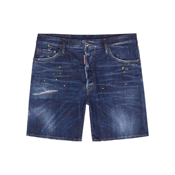 Dsquared2 Marine Distressed Stretch-denim Shorts