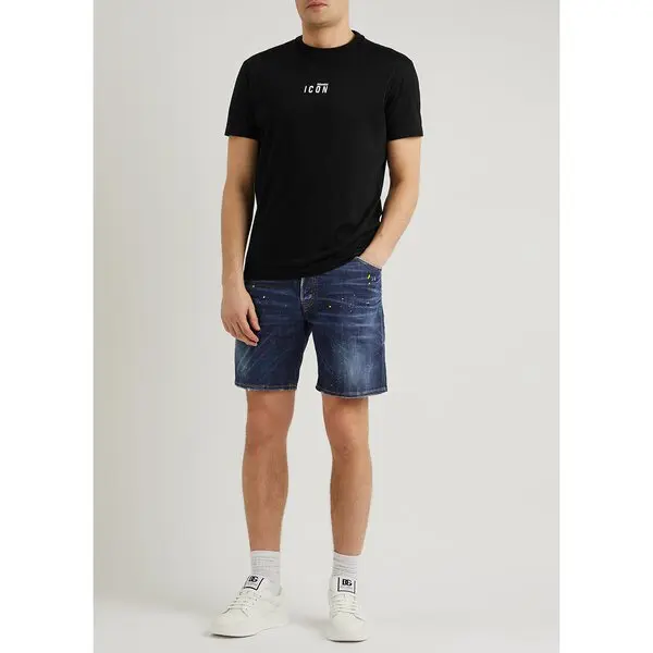 Dsquared2 Marine Distressed Stretch-denim Shorts