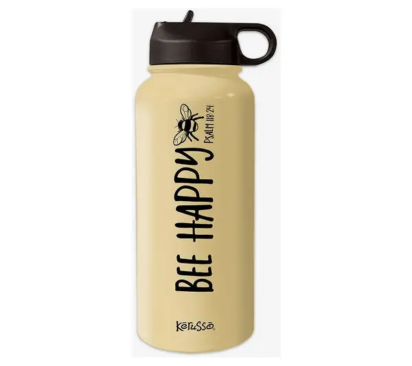 KERUSSO 32-oz Dual Wall Bottle Bee Happy - One-color
