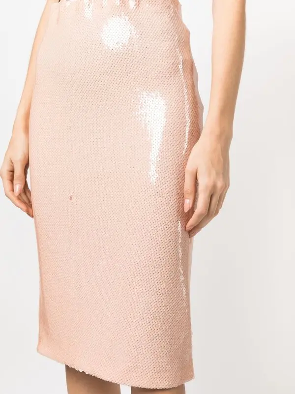 N°21 Sequin-design Midi Skirt