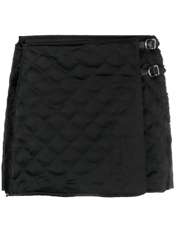 DURAZZI MILANO Quilted Wrap Mini Skirt