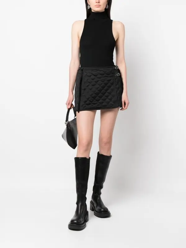 DURAZZI MILANO Quilted Wrap Mini Skirt
