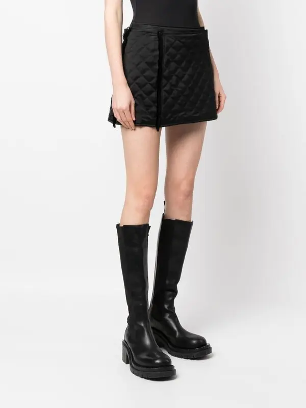 DURAZZI MILANO Quilted Wrap Mini Skirt