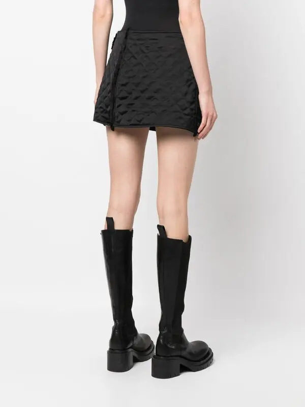 DURAZZI MILANO Quilted Wrap Mini Skirt