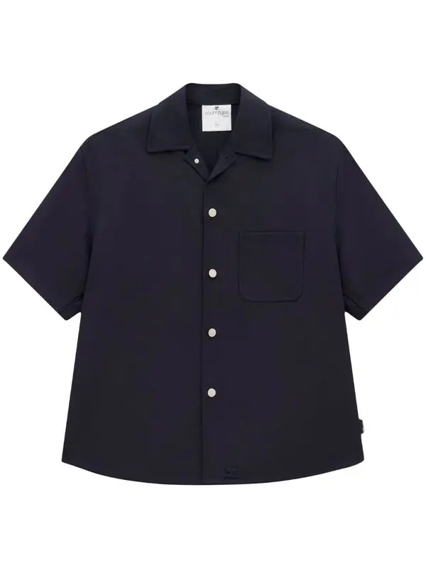 COURREGES Skater Retro Twill Shirt - Blue