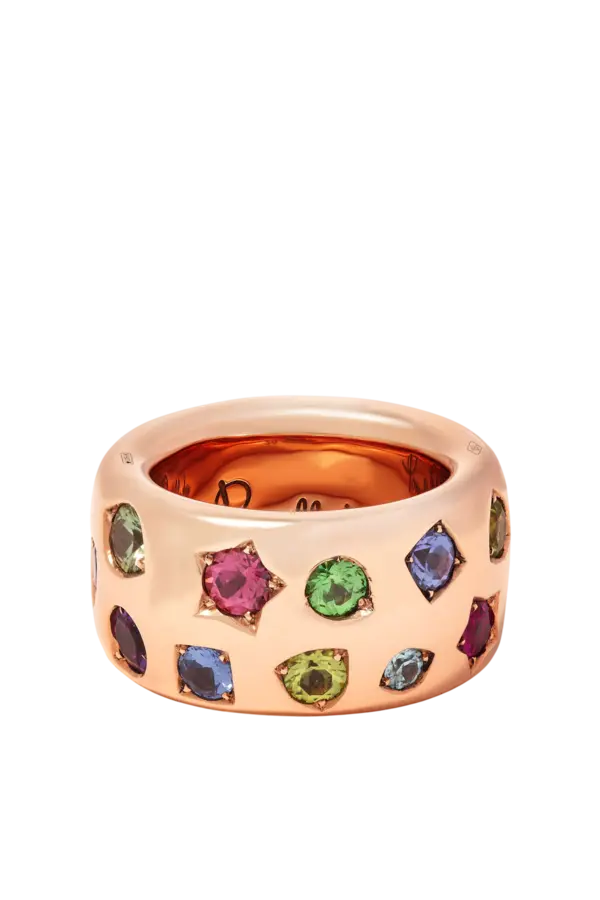 Pomellato Maxi Iconica 18-karat Rose Multi-stone Ring - Gold