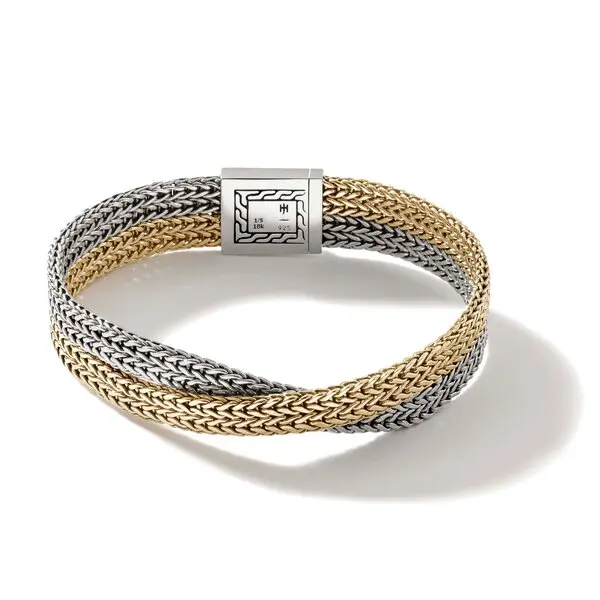 John Hardy Rata Chain Crossover Bracelet - Silver