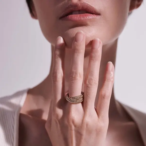 John Hardy Icon Chevron Crossover Ring
