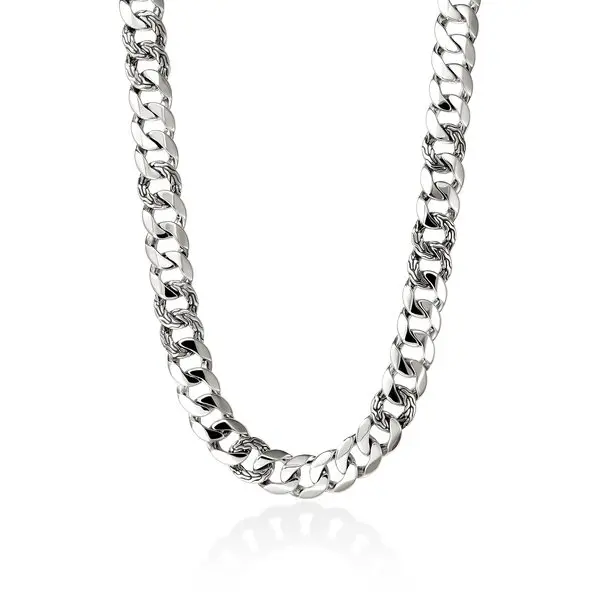 John Hardy Curb Chain Necklace 14mm - Sterling Silver
