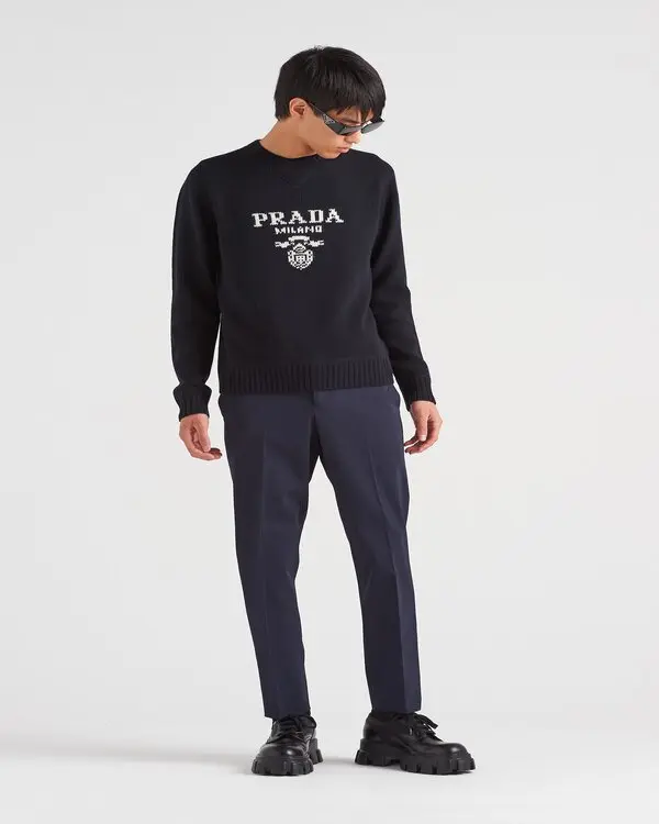 Prada Techno Stretch Slim Fit Pants - Blue