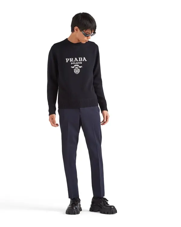 Prada Techno Stretch Slim Fit Pants - Blue