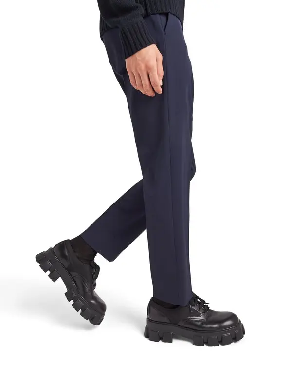 Prada Techno Stretch Slim Fit Pants - Blue