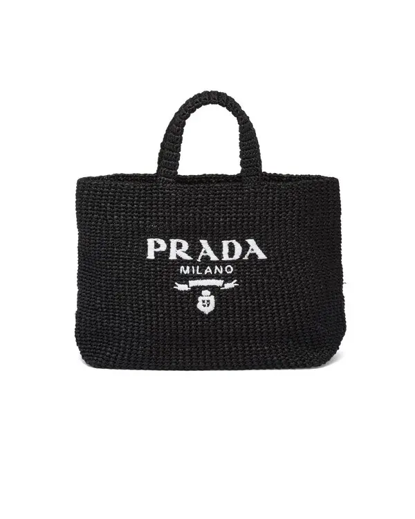 Prada Crochet Tote Bag - Black