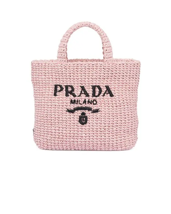 Prada Small Crochet Tote - Pink