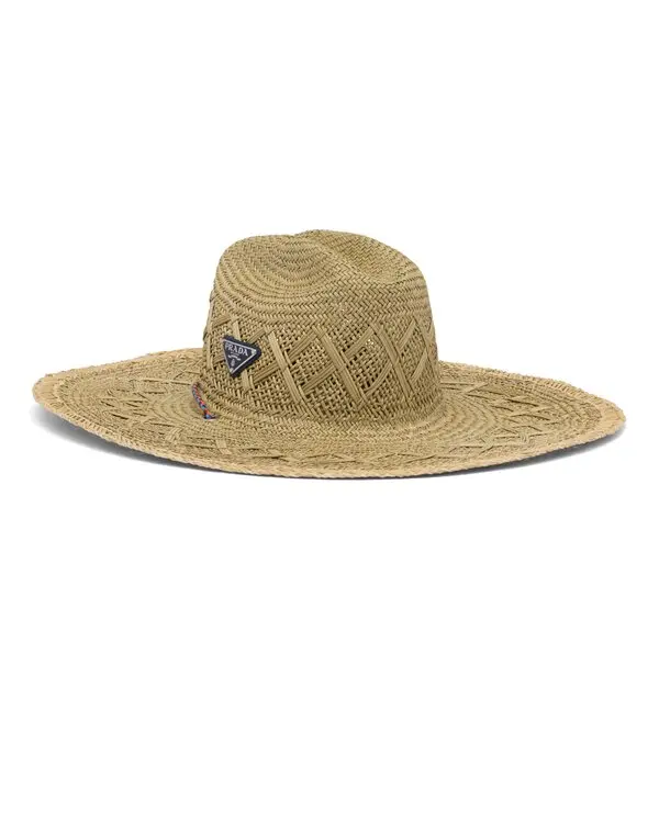Prada Woven Straw Hat - Neutral
