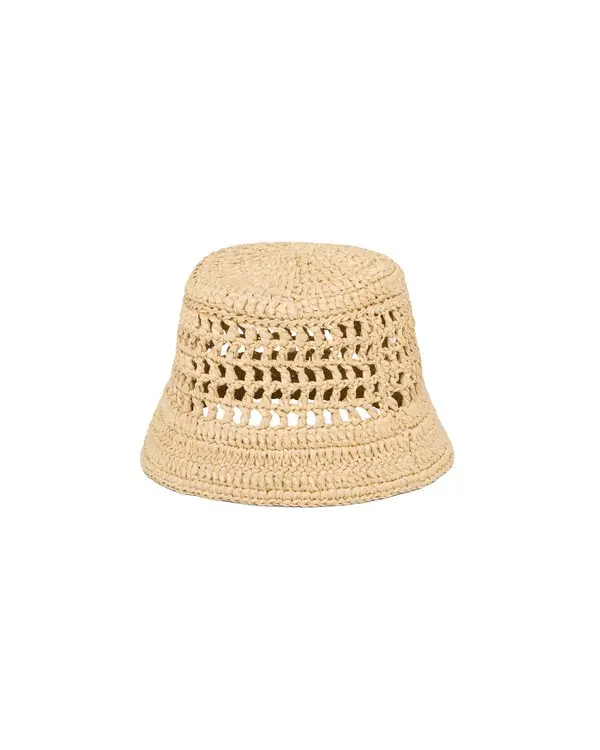 Prada Crochet Bucket Hat - Neutral