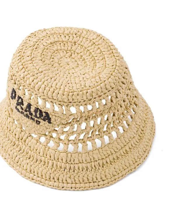 Prada Crochet Bucket Hat - Neutral