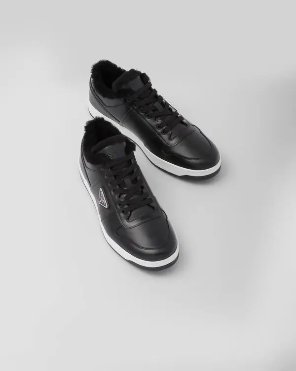 Prada Downtown Leather Sneakers