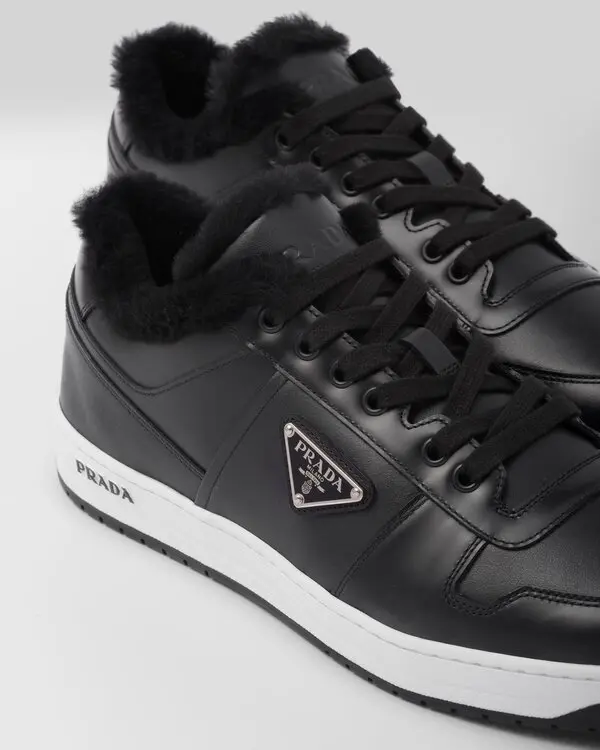 Prada Downtown Leather Sneakers