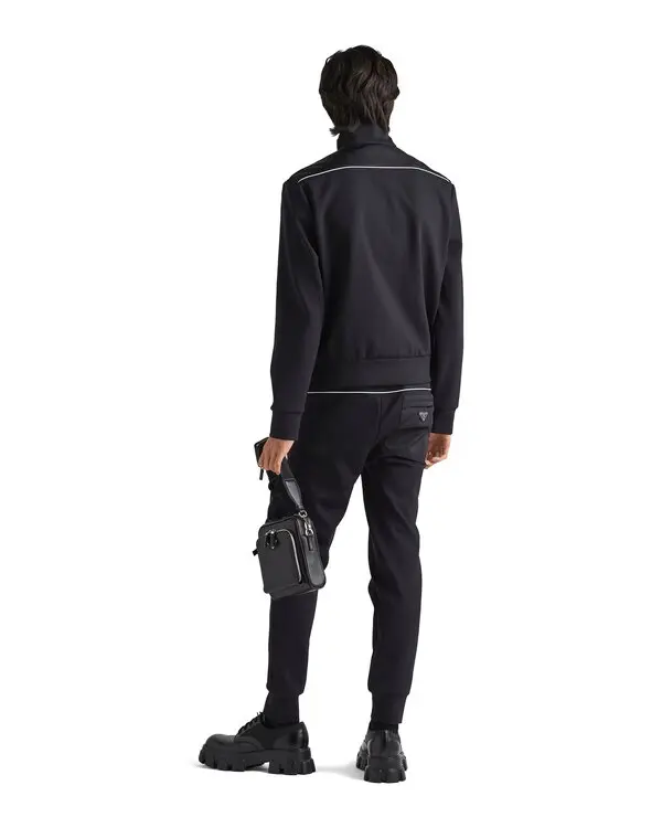 Prada Jacket With Re-Nylon Detail - Black | Editorialist