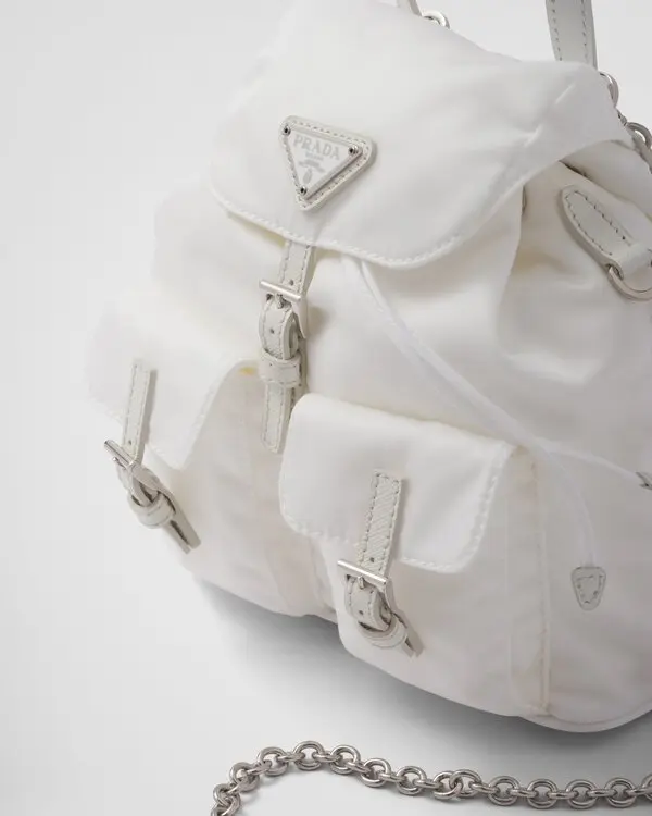 Prada Re-Nylon Mini Backpack - White | Editorialist display picture 1
