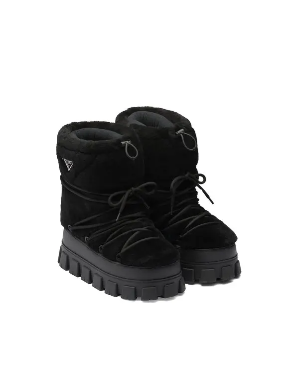 Prada Shearling Après Ski Booties