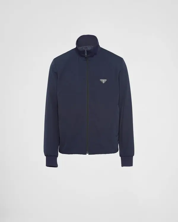 Prada Stretch Technical Fabric Zip-up Sweatshirt