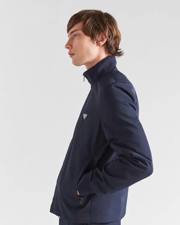Prada Stretch Technical Fabric Zip-up Sweatshirt