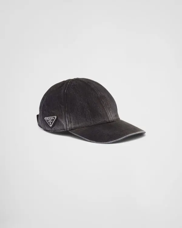 Prada Denim Baseball Cap - Black | Editorialist