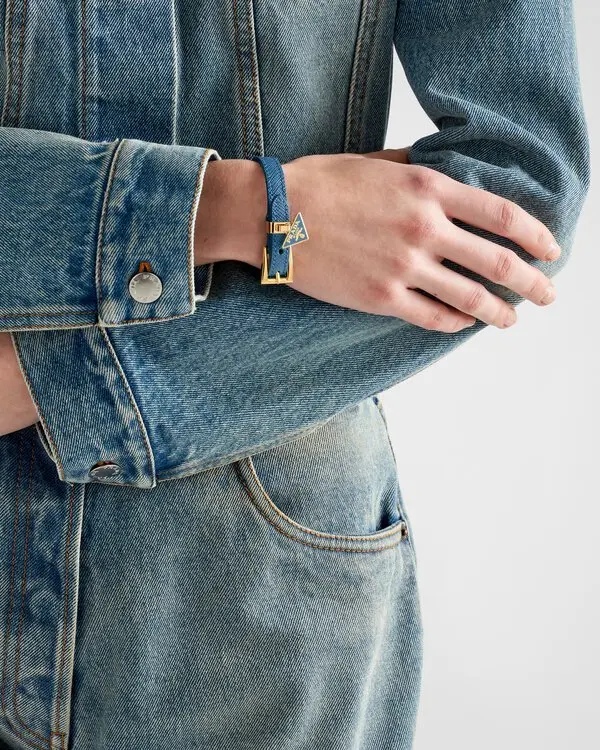 Prada Saffiano Leather Bracelet