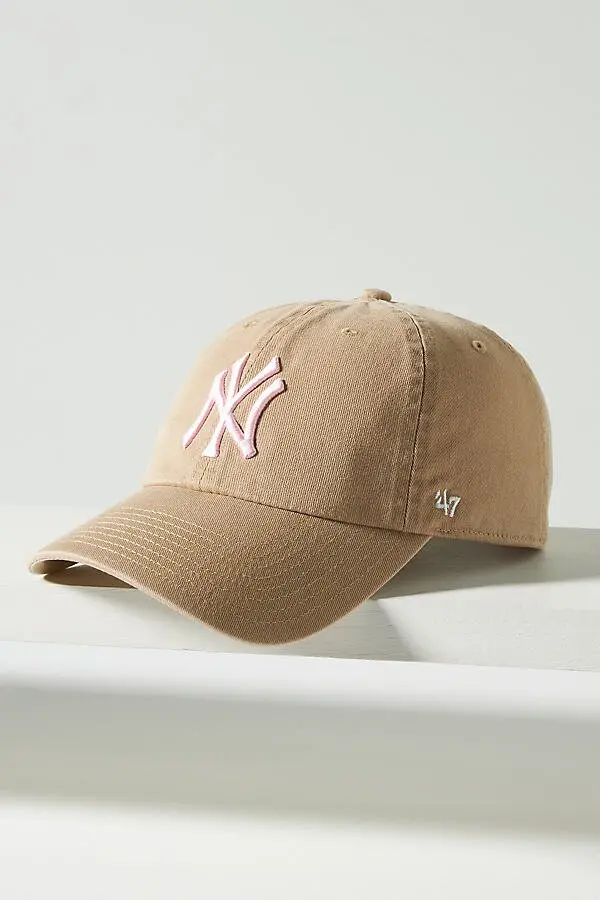'47 New York Yankees Cap By - Khaki/pink