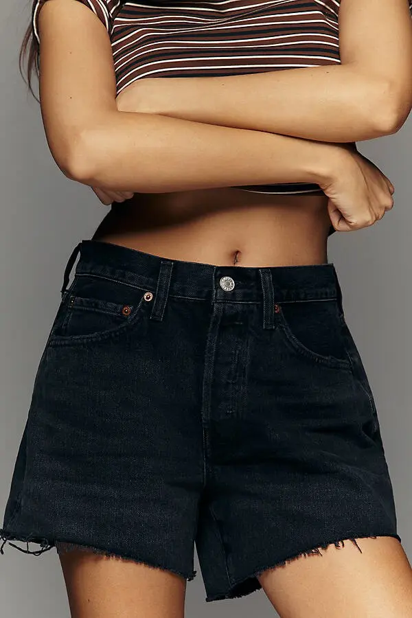 AGOLDE Parker Denim Long Shorts - Fright
