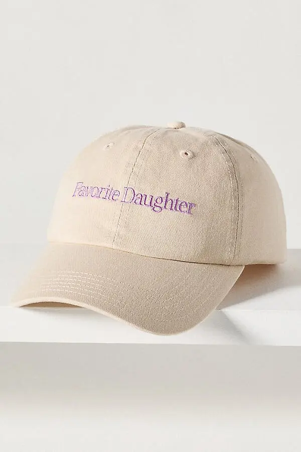 FAVORITE DAUGHTER Baseball Cap - Ivory/lavender