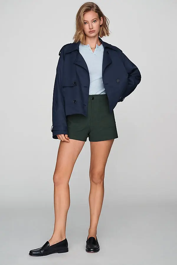 Maeve Colette High-rise Tailored Shorts - Pine