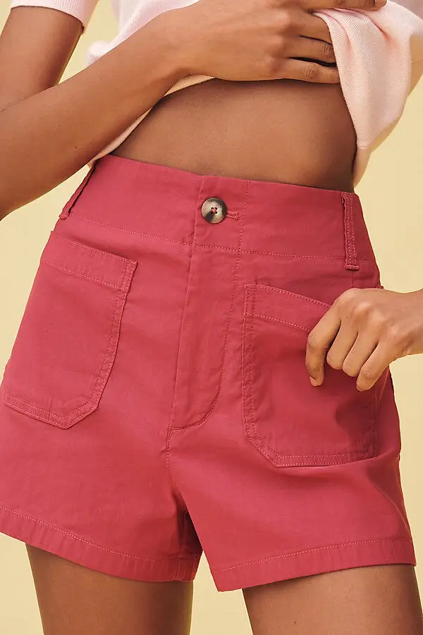 Maeve Colette High-rise Shorts - Purple