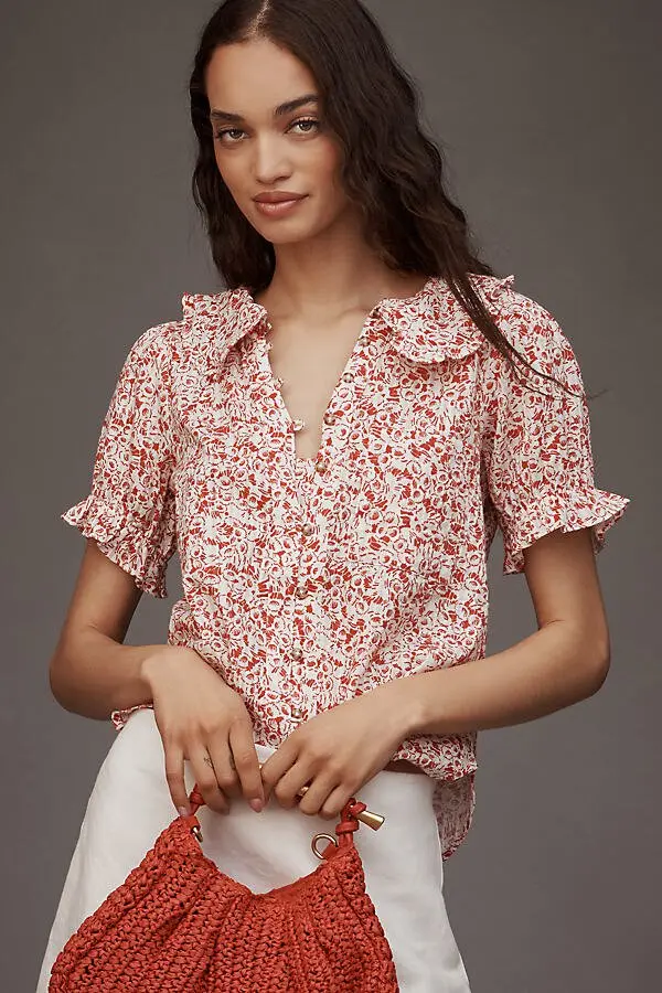 PILCRO Keira Blouse - Red