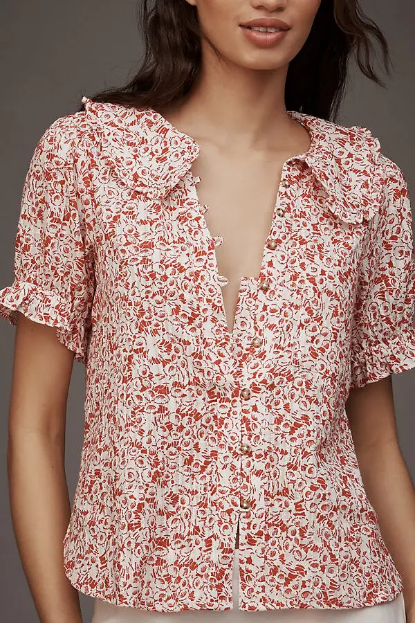 PILCRO Keira Blouse - Red