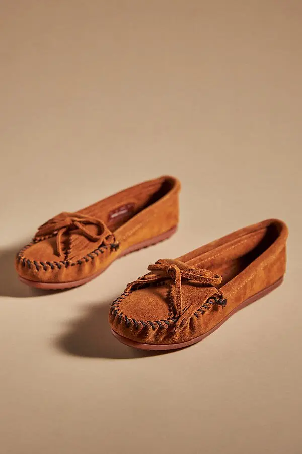 Minnetonka Kilty Moccasins - Brown