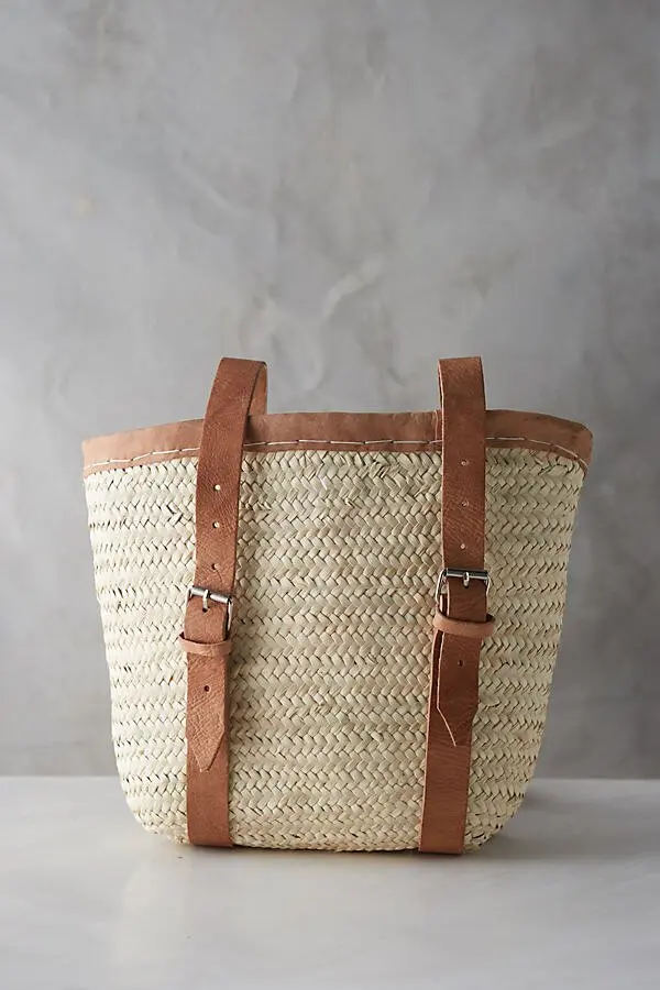 TERRAIN Leather Handle Market Backpack, Small - Multi