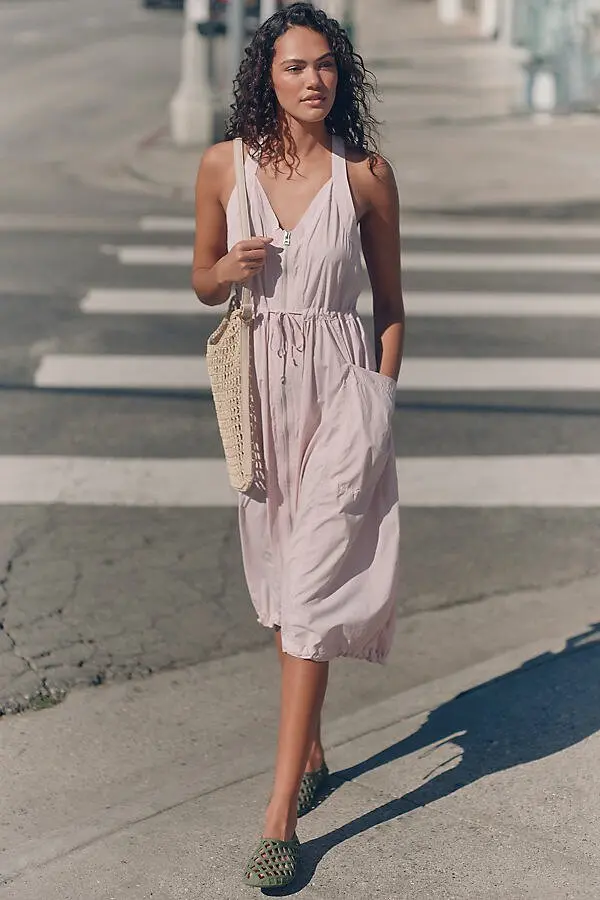 Daily Practice Free Fall Utility Dress - Pink