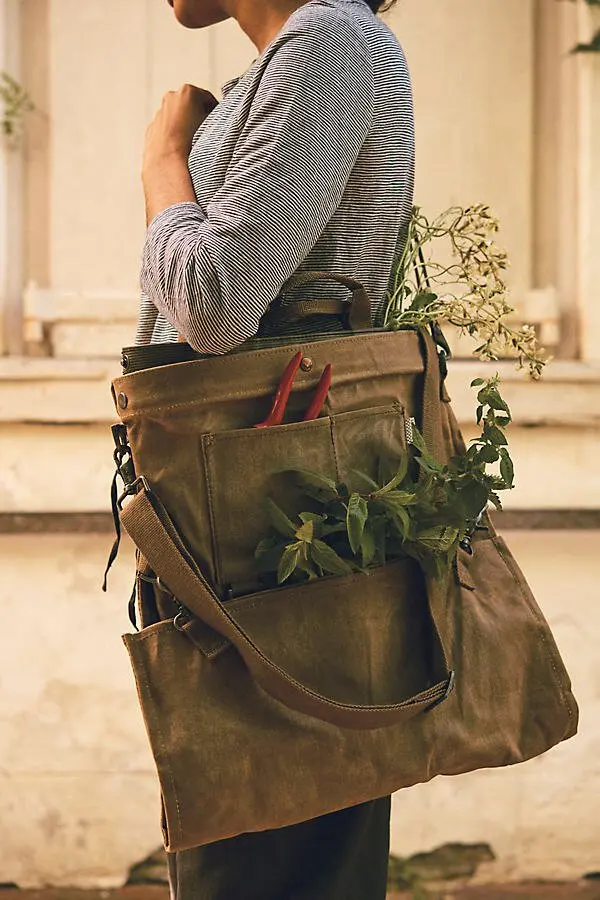 BAREBONES Waxed Canvas Gathering Bag - Neutral