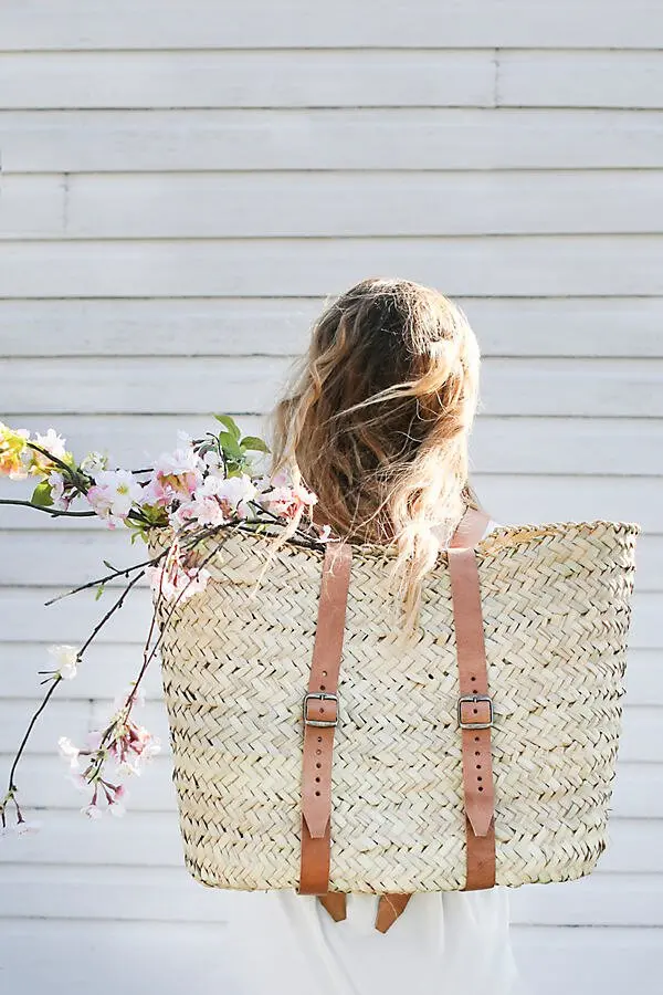 TERRAIN Leather Handle Market Backpack