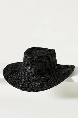 San Diego Hat Crochet Raffia Boater In Black - 81% Off 