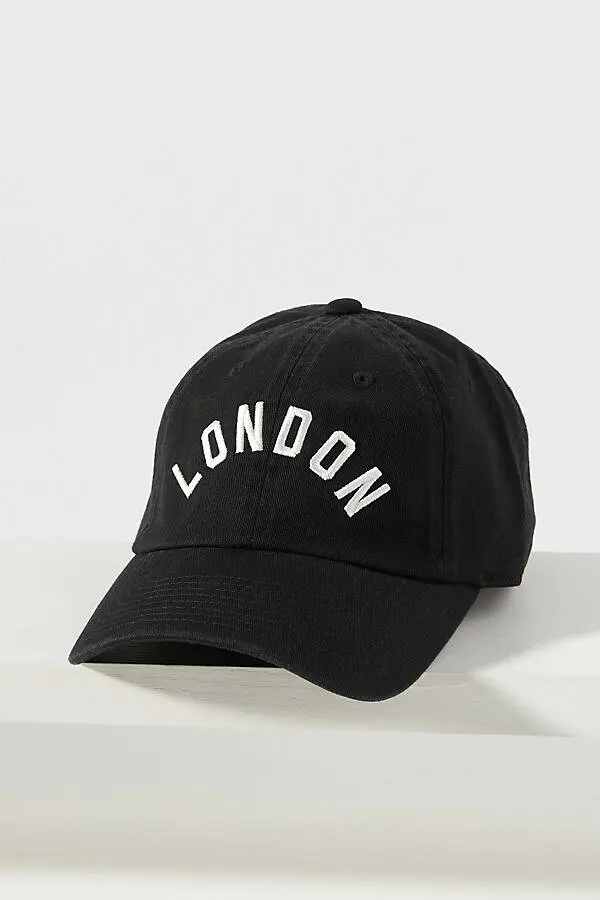 Anthropologie Wanderlust London Baseball Cap - Black