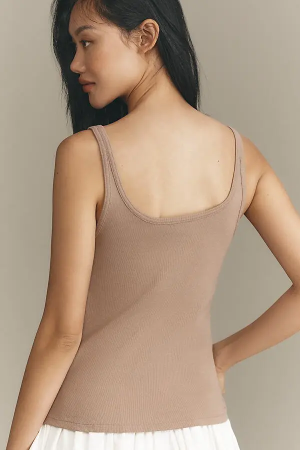 PILCRO Scoop-neck Tank Top - Neutral Pattern