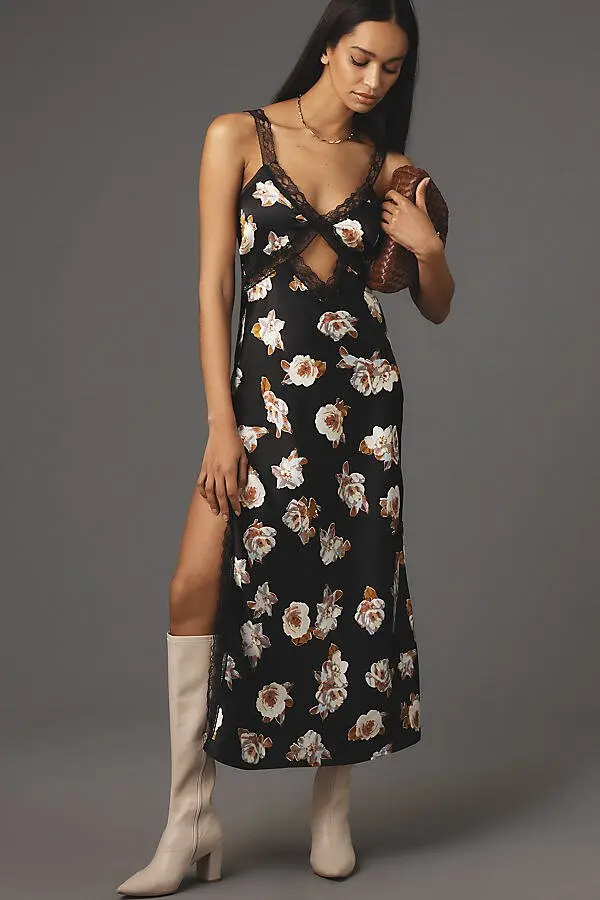 Anthropologie Lace-Trimmed Reversible Slip Dress In Black - 45% Off |  Editorialist